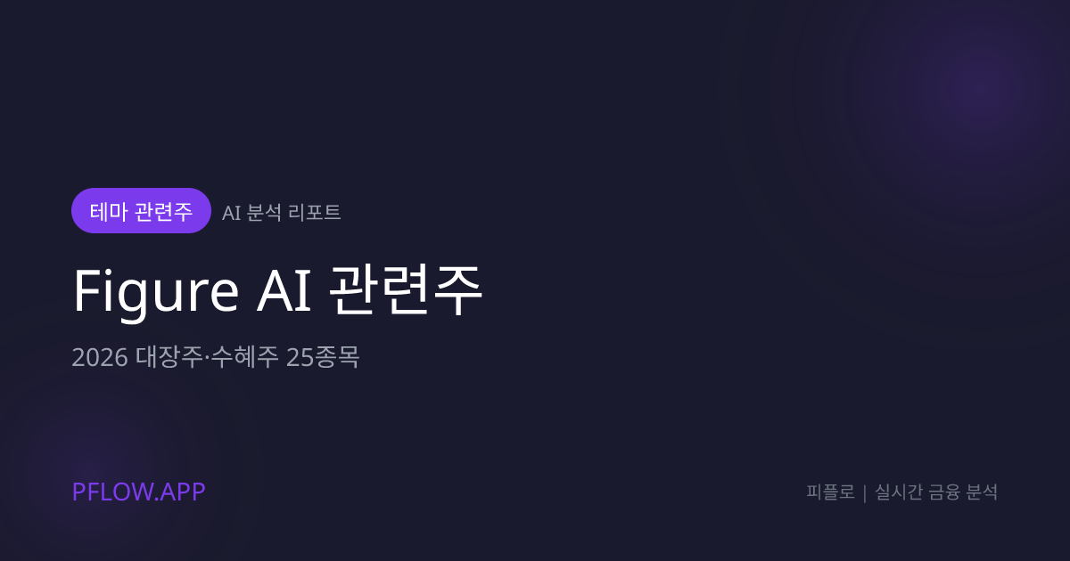 Figure AI 관련주 대장주·수혜주 25선 | 2026 국내 24 · 미국 1종목